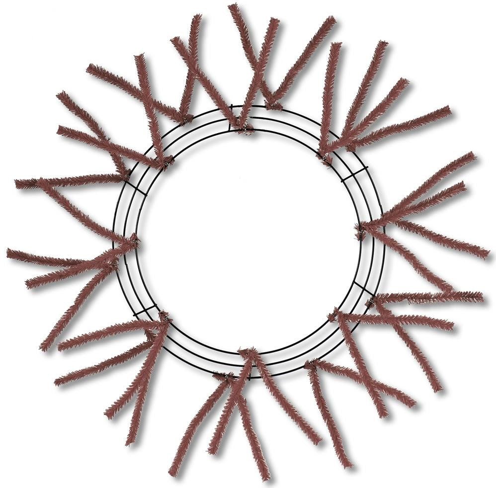15 24 Pencil Work Wreath Form Chocolate