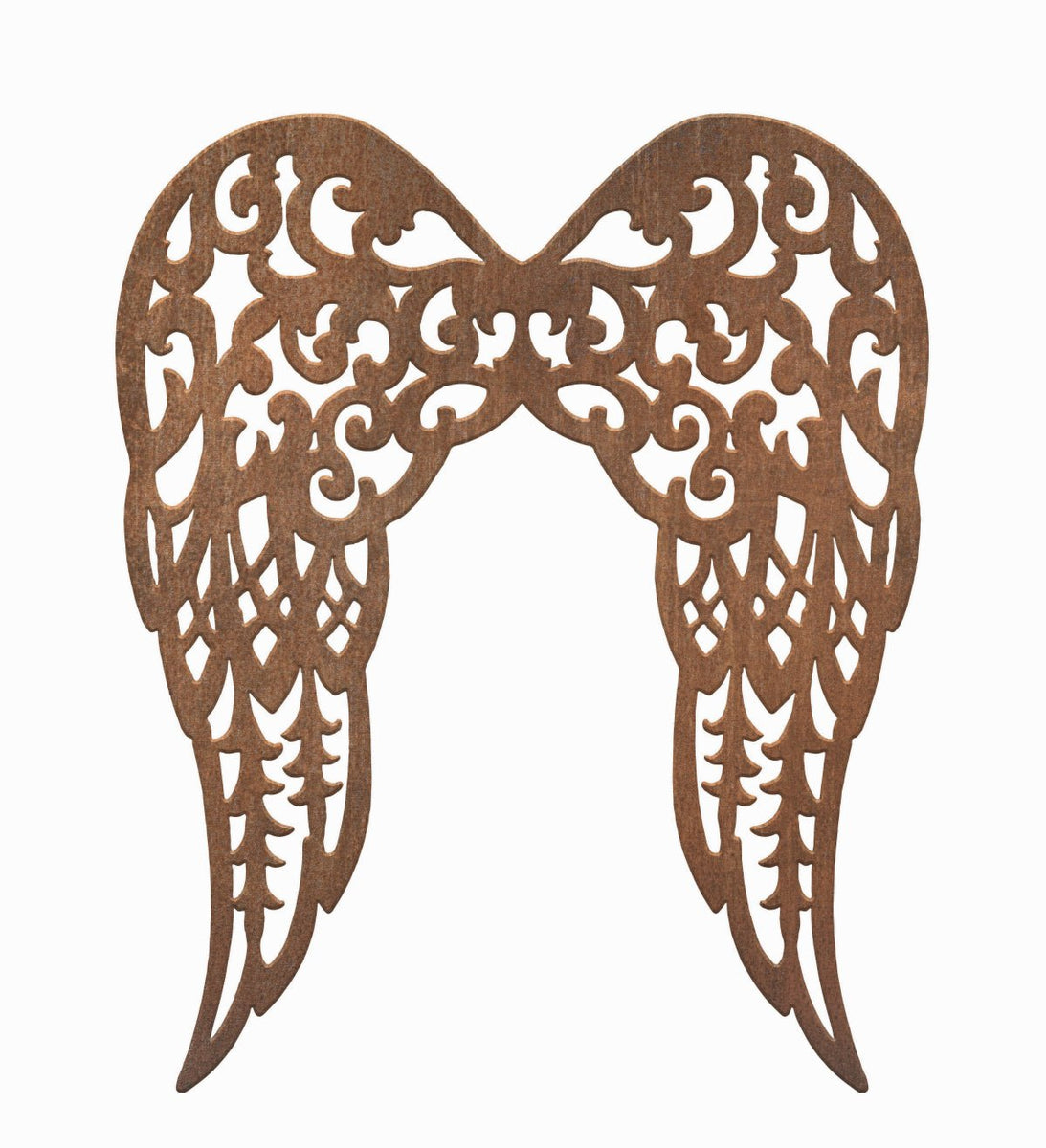 Filigree Angel Wings: 18" Antique Rust - MD1537F1 - The Wreath Shop
